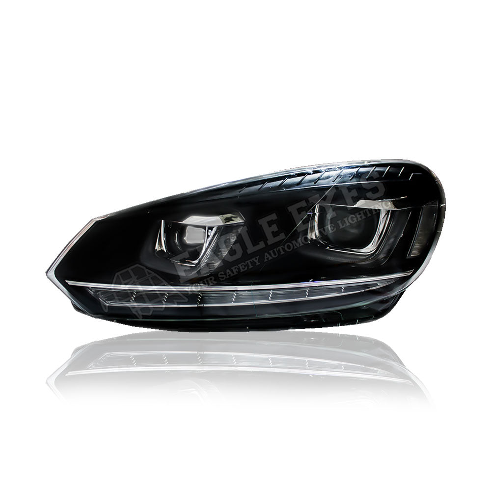 VOLKSWAGEN GOLF 6 MK6 2008-2012 PROJECTOR LED SEQUENTIAL SIGNAL HEADLA ...